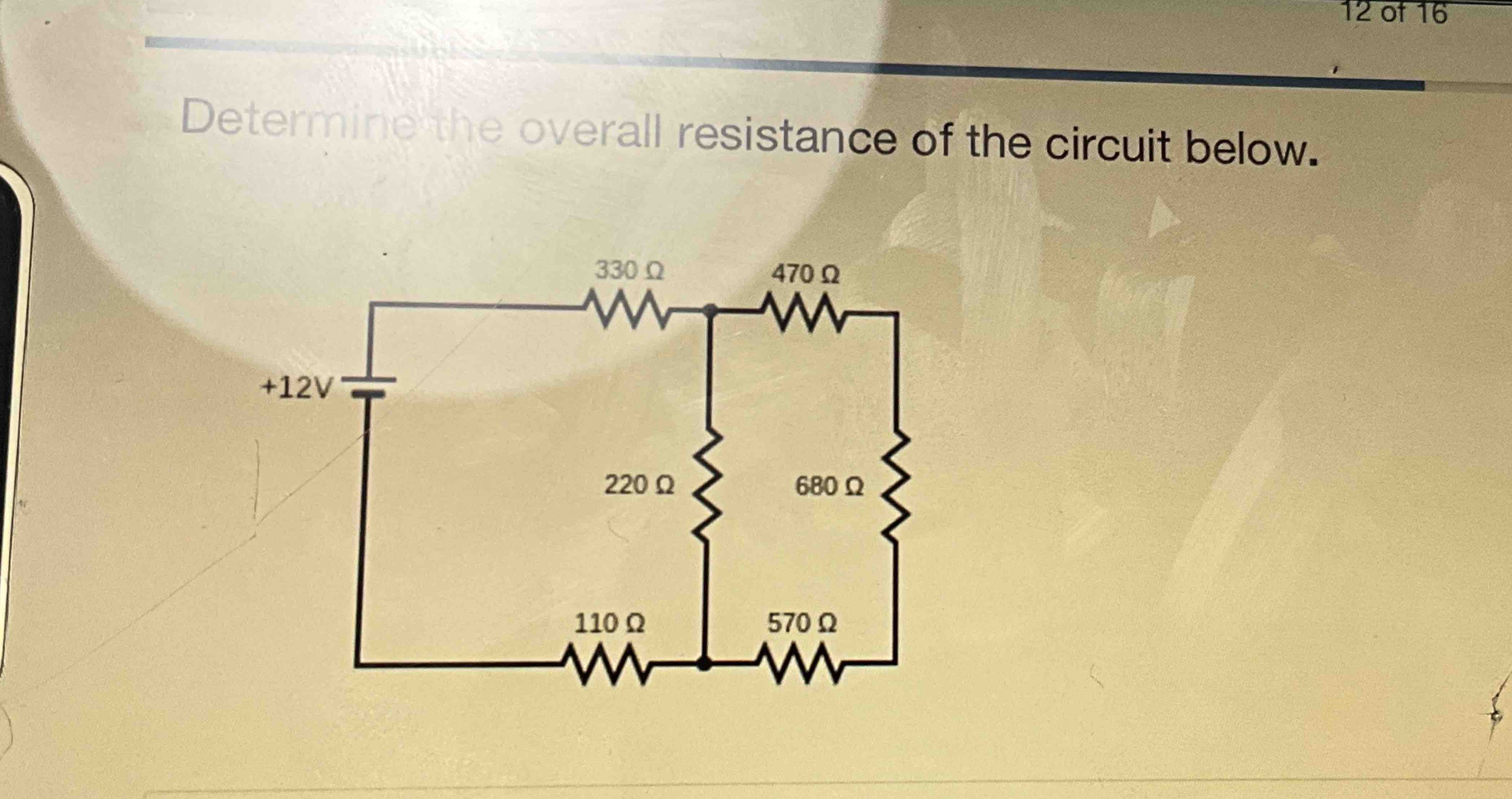 Solved Determine the overall resistance of the circuit | Chegg.com