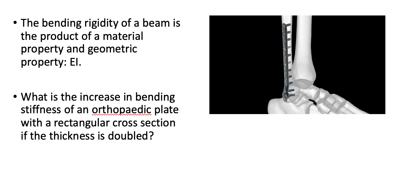 Solved The bending rigidity of a beam is the product of a | Chegg.com