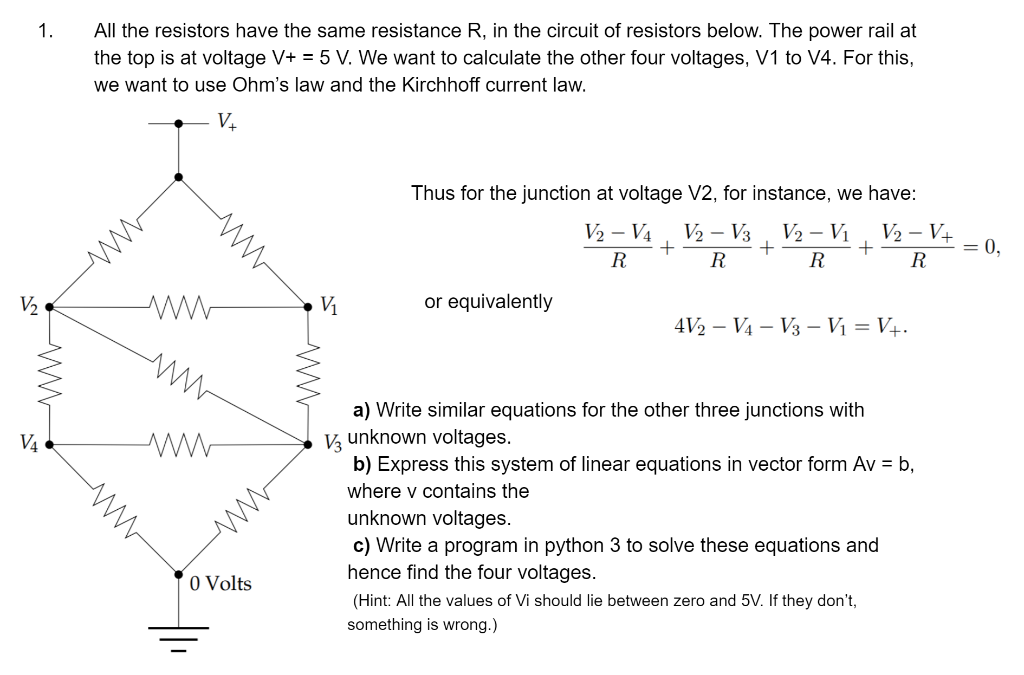 Solved All the resistors have the same resistance R, in the | Chegg.com