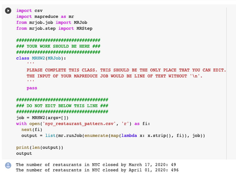 MapReduce and mrJob Homework Help! This homework | Chegg.com
