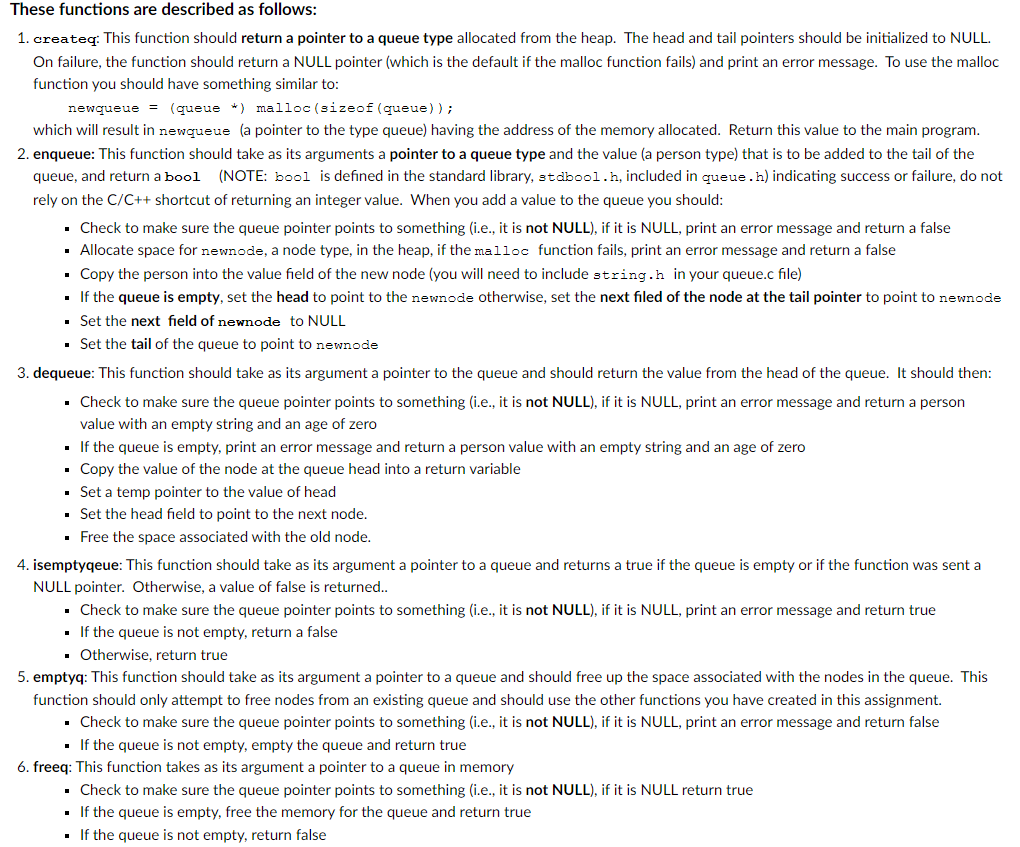 Solved Write in C language a code for queue using these | Chegg.com