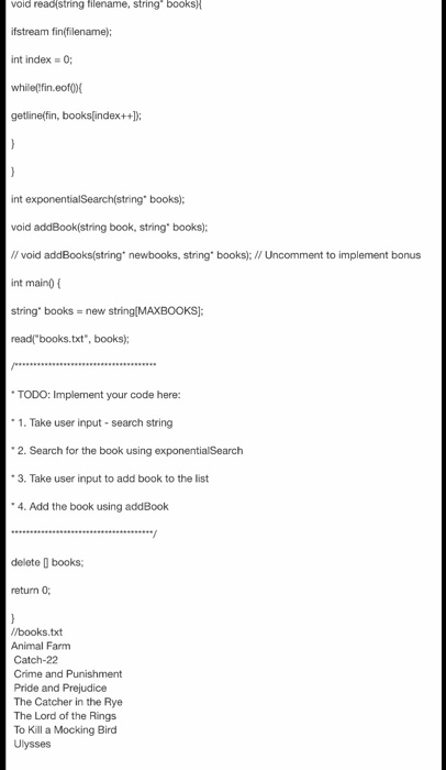 Implement Exponential Search You are a software | Chegg.com