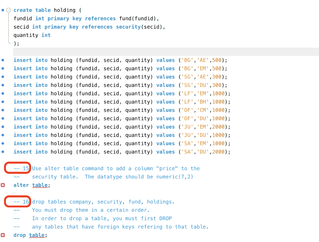 Solved 14 Create table named company with columns companyid, | Chegg.com