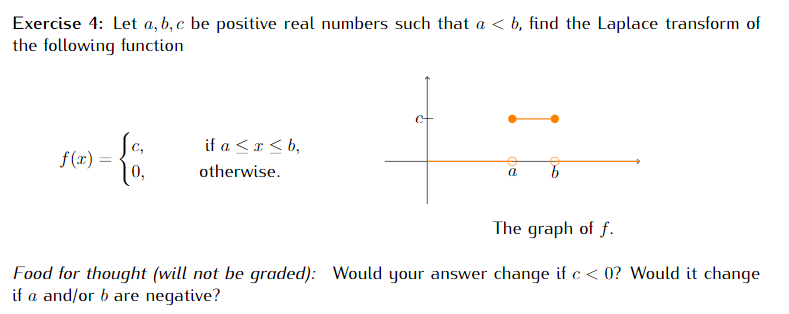 Solved Exercise 4: Let a,b,c be positive real numbers such | Chegg.com
