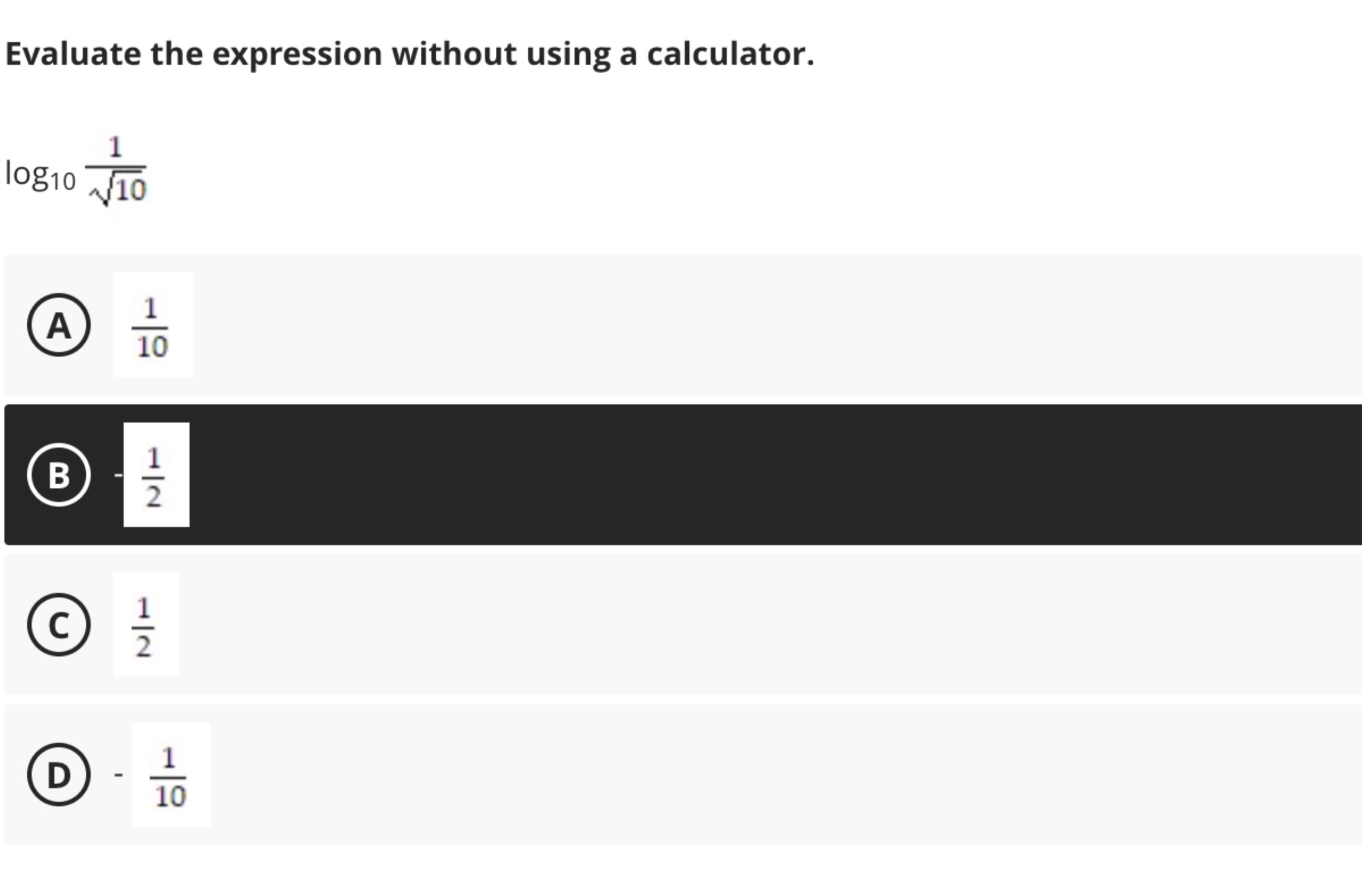 Solved Evaluate the expression without using a | Chegg.com