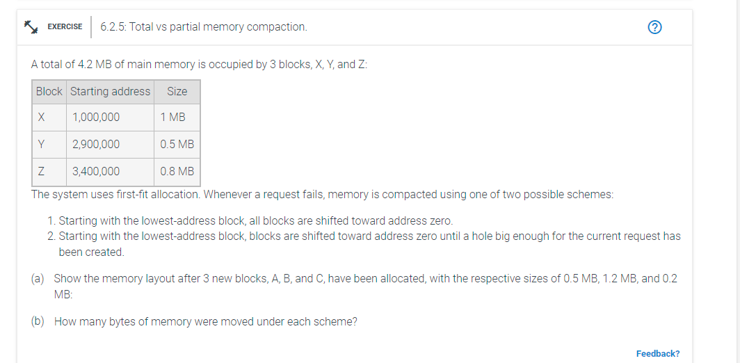 Solved A total of 4.2MB of main memory is occupied by 3 | Chegg.com