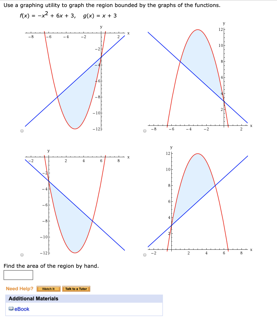 Solved Use a graphing utility to graph the region bounded by | Chegg.com