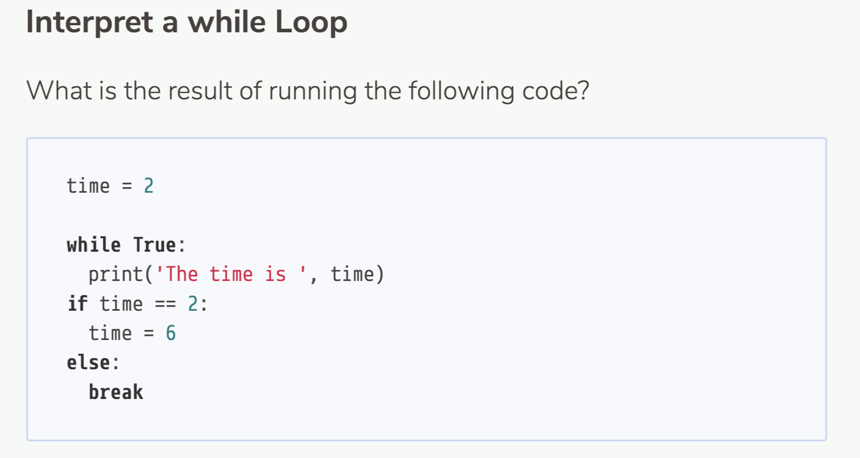 Solved What is the result of running the following code and | Chegg.com