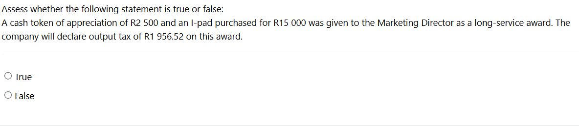 Assess whether the following statement is true or | Chegg.com