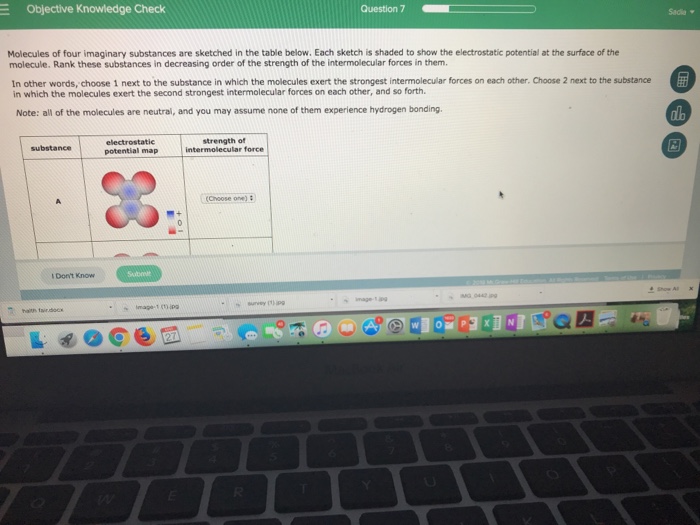 Solved Objective Knowledge Check Question 7 Sadia Molecules | Chegg.com