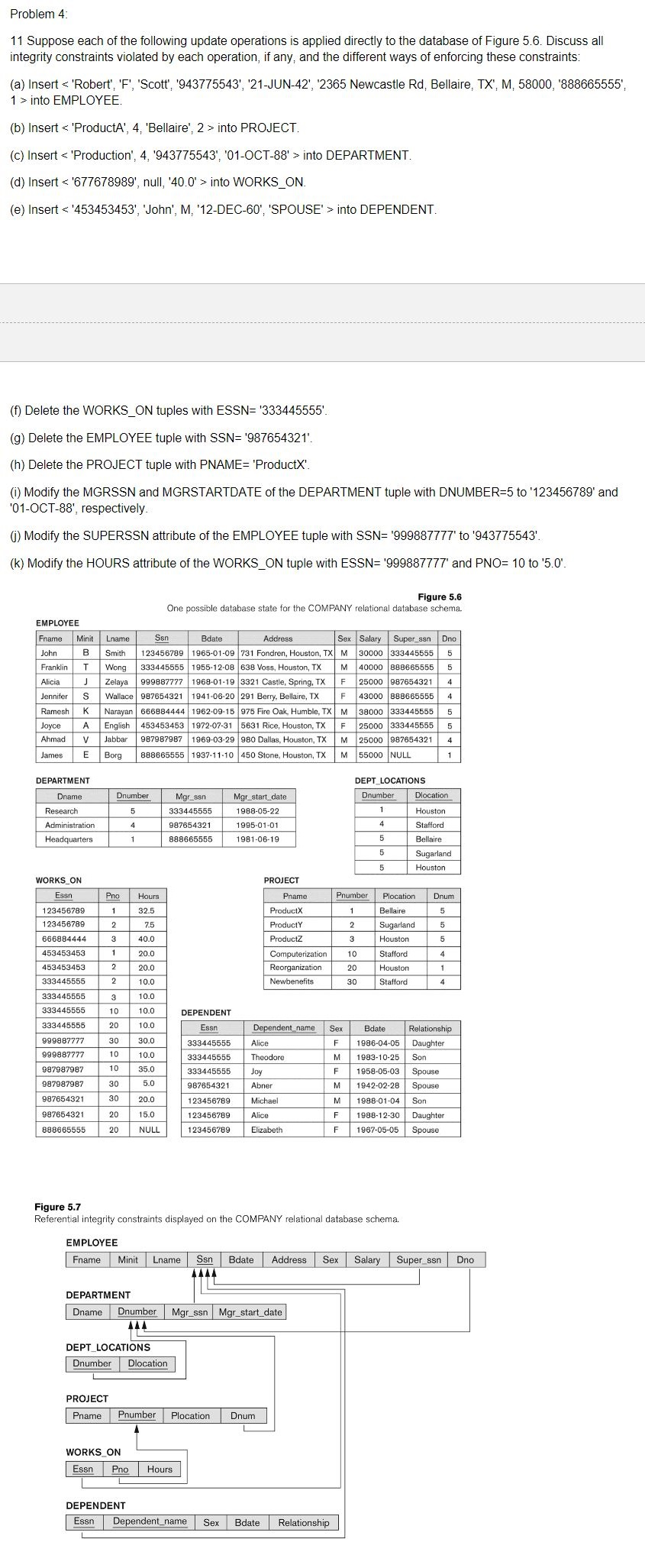 Solved Problem 4: 11 Suppose each of the following update | Chegg.com
