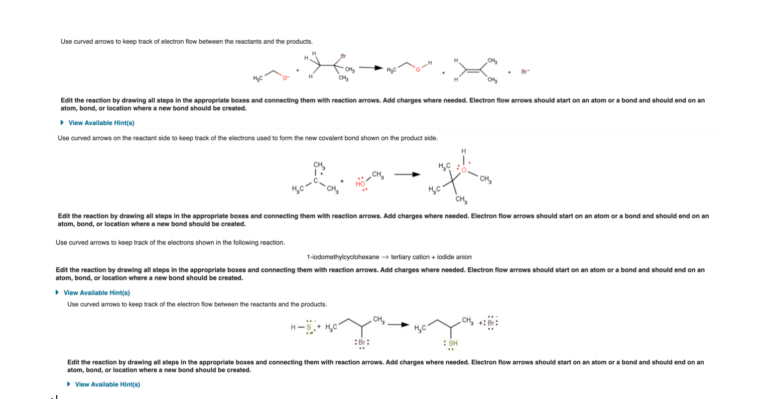 Solved Use curved arrows to keep track of electron flow | Chegg.com