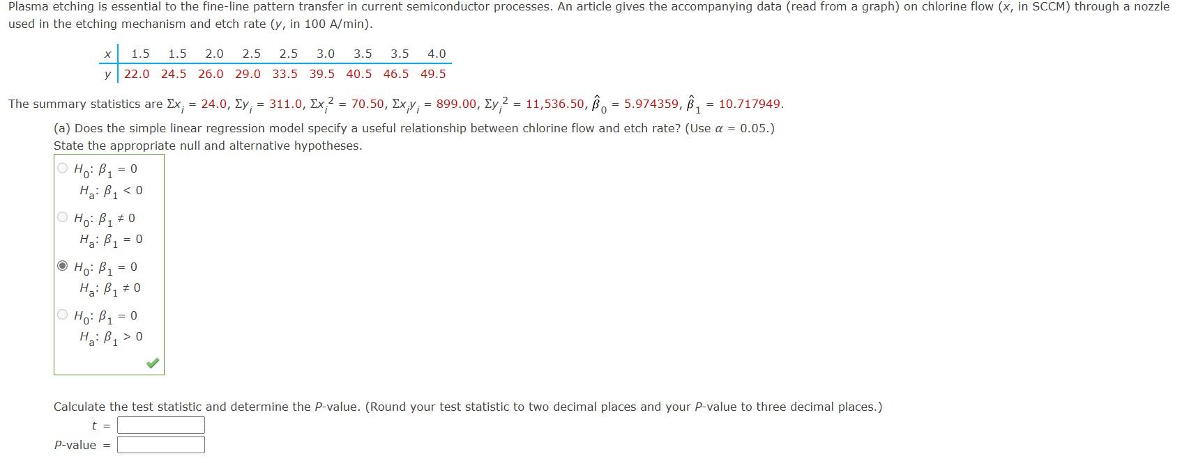 Solved used in the etching mechanism and etch rate (y, in | Chegg.com