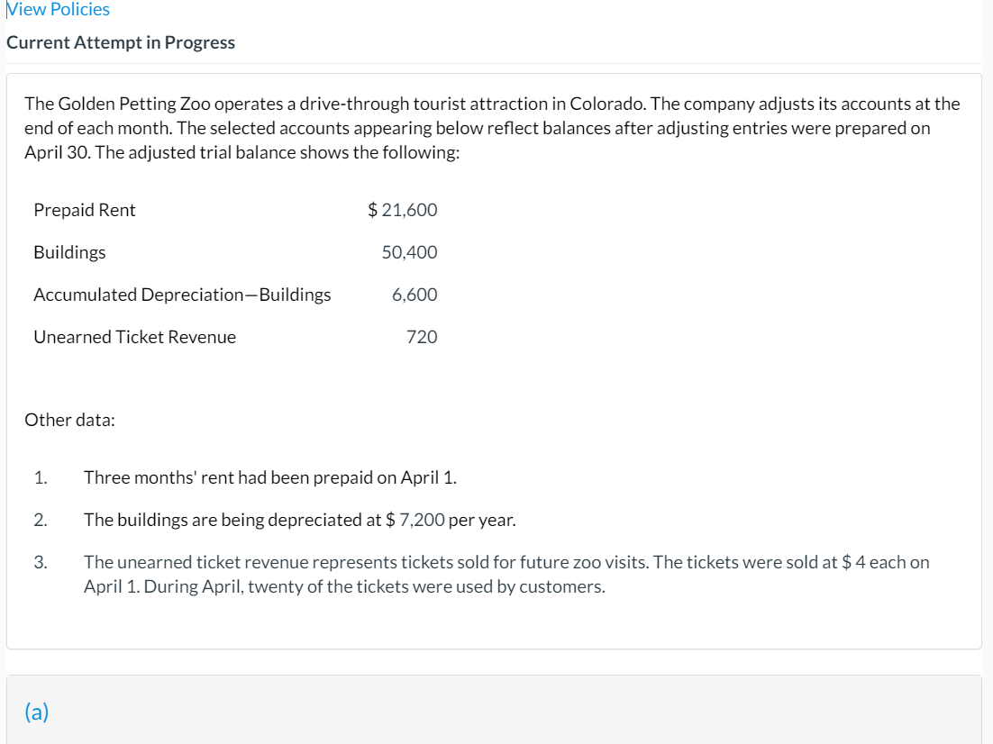 Solved View Policies Current Attempt in Progress The Golden | Chegg.com