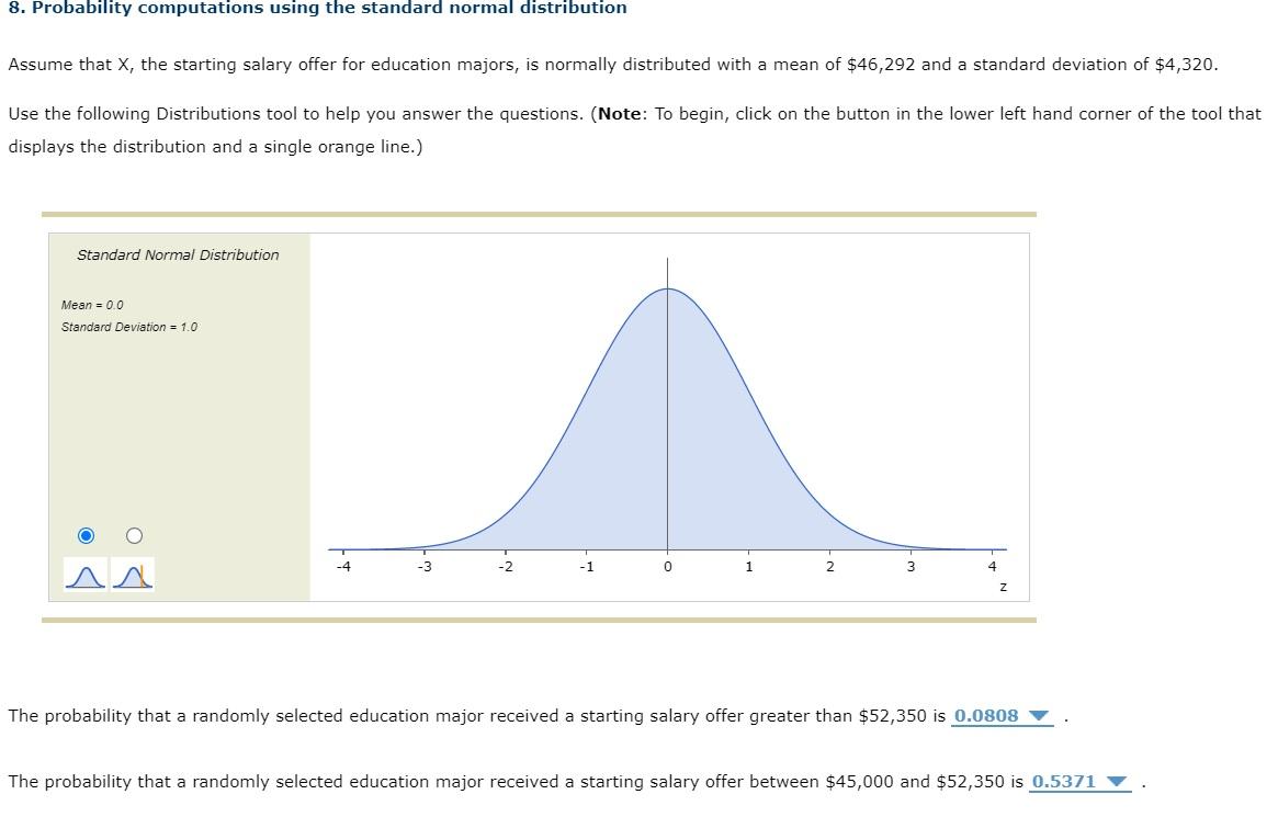 Solved 8. Probability computations using the standard normal | Chegg.com