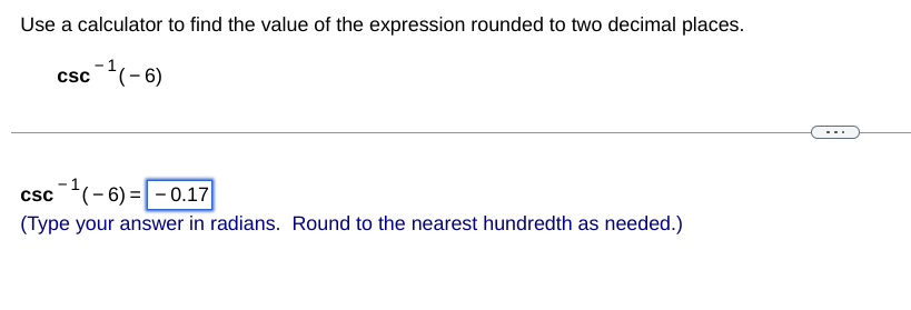 Solved Use a calculator to find the value of the expression | Chegg.com