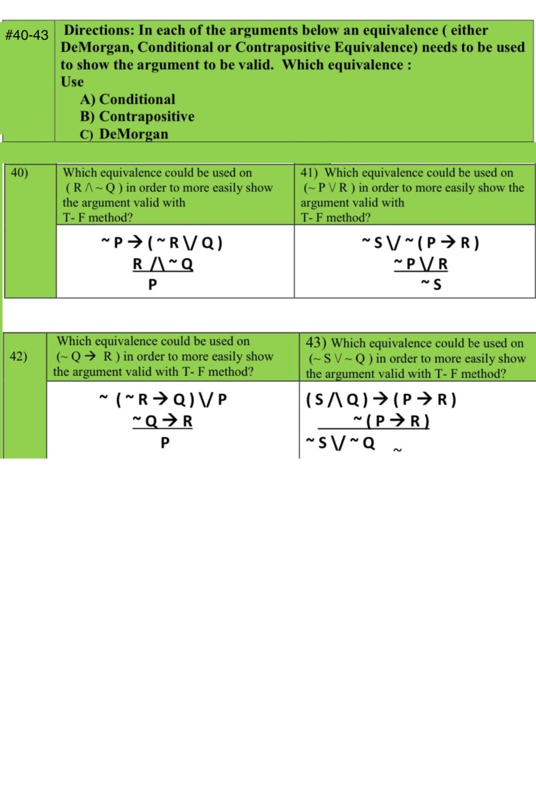 Solved 10-43 Directions: In each of the arguments below an | Chegg.com