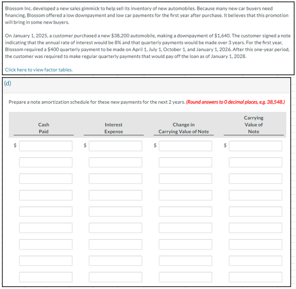 Solved Blossom Inc. developed a new sales gimmick to help | Chegg.com