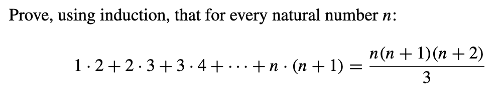 Solved Prove, using induction, that for every natural number | Chegg.com