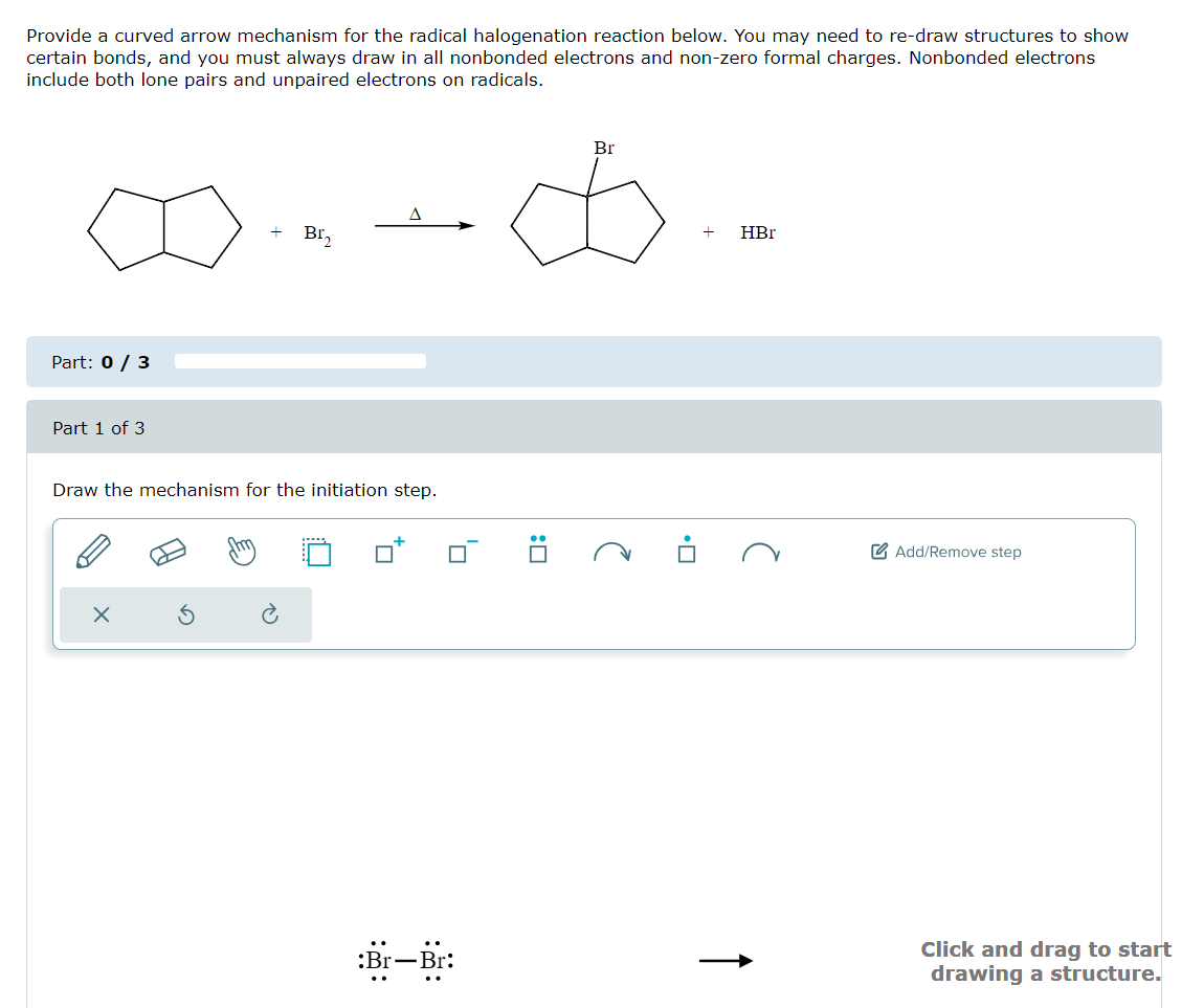 Provide a curved arrow mechanism for the radical | Chegg.com