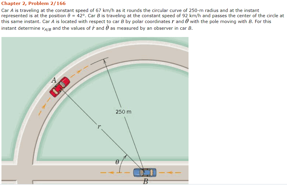 Solved Chapter 2, Problem 2/166 Car A is traveling at the | Chegg.com