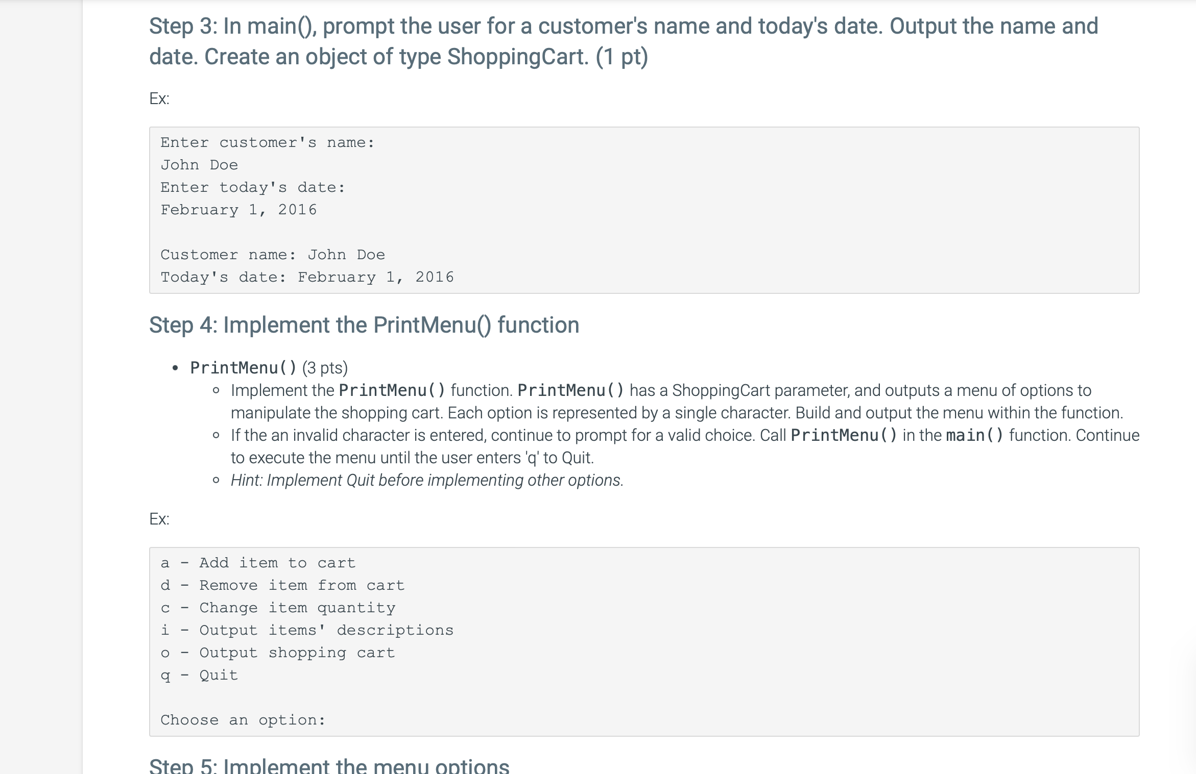 Solved This program extends the earlier "Online shopping | Chegg.com