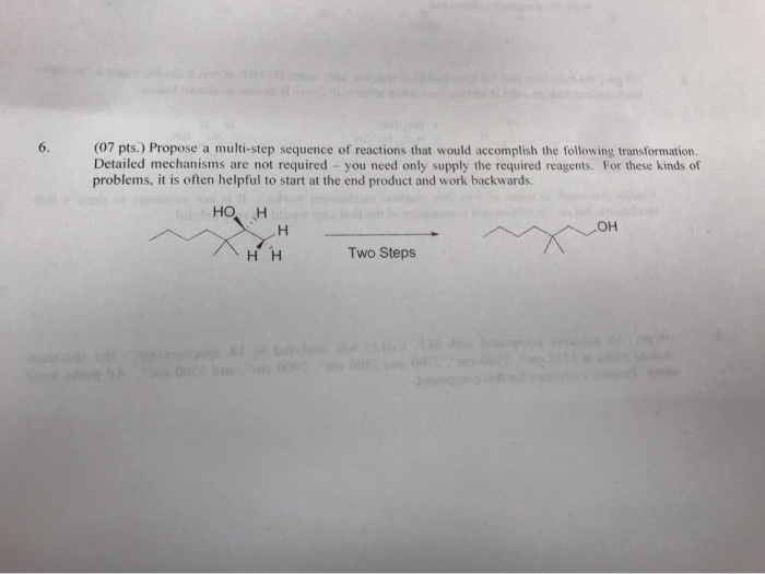 Solved (07 pts.) Propose a multi-step sequence of reactions | Chegg.com