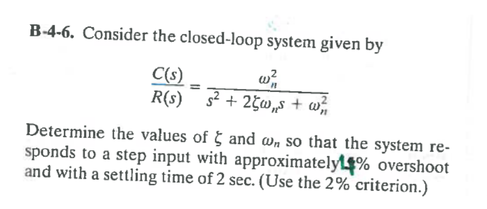 Solved B-4-6. Consider the closed-loop system given by C(s) | Chegg.com