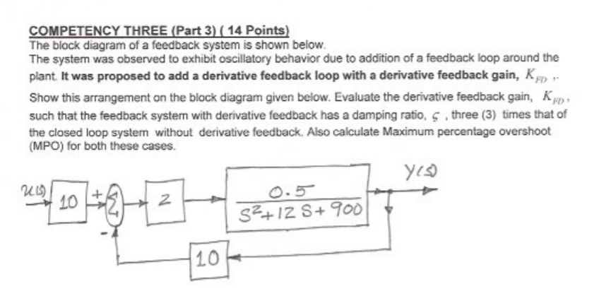 Solved COMPETENCY THREE (Part 3) ( 14 Points) The block | Chegg.com