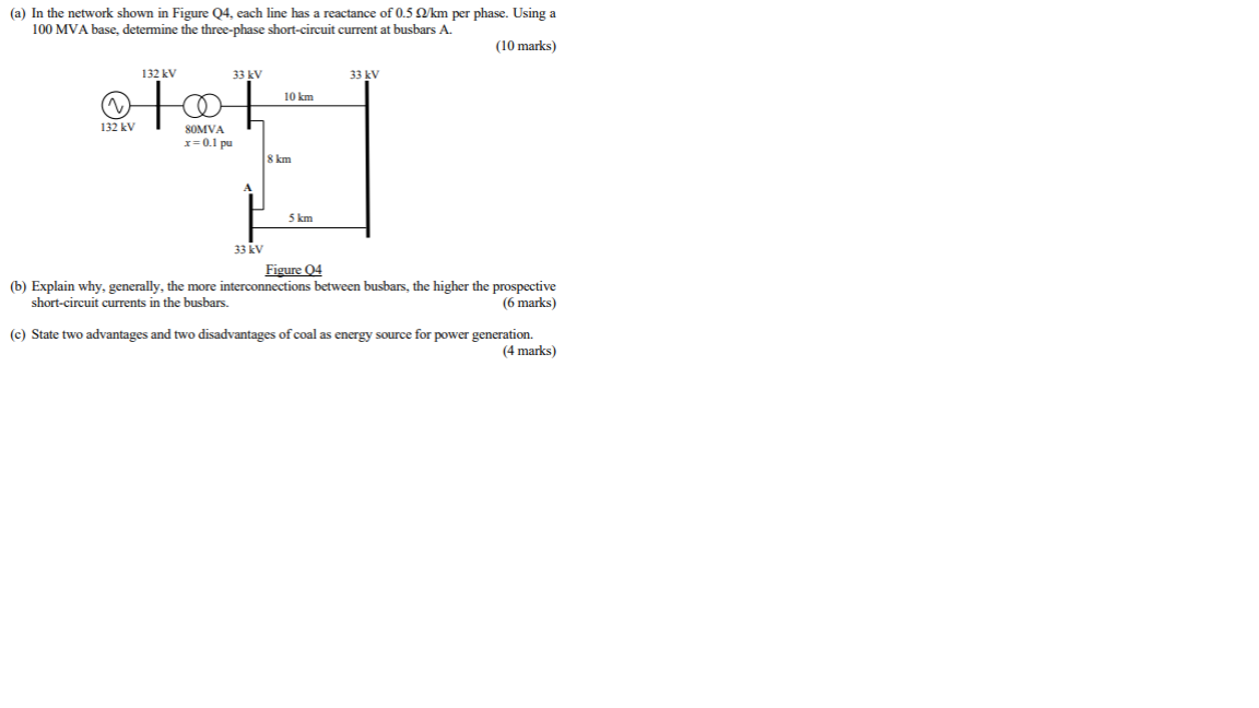 Solved Determine the 3-phase short-circuit current, also | Chegg.com