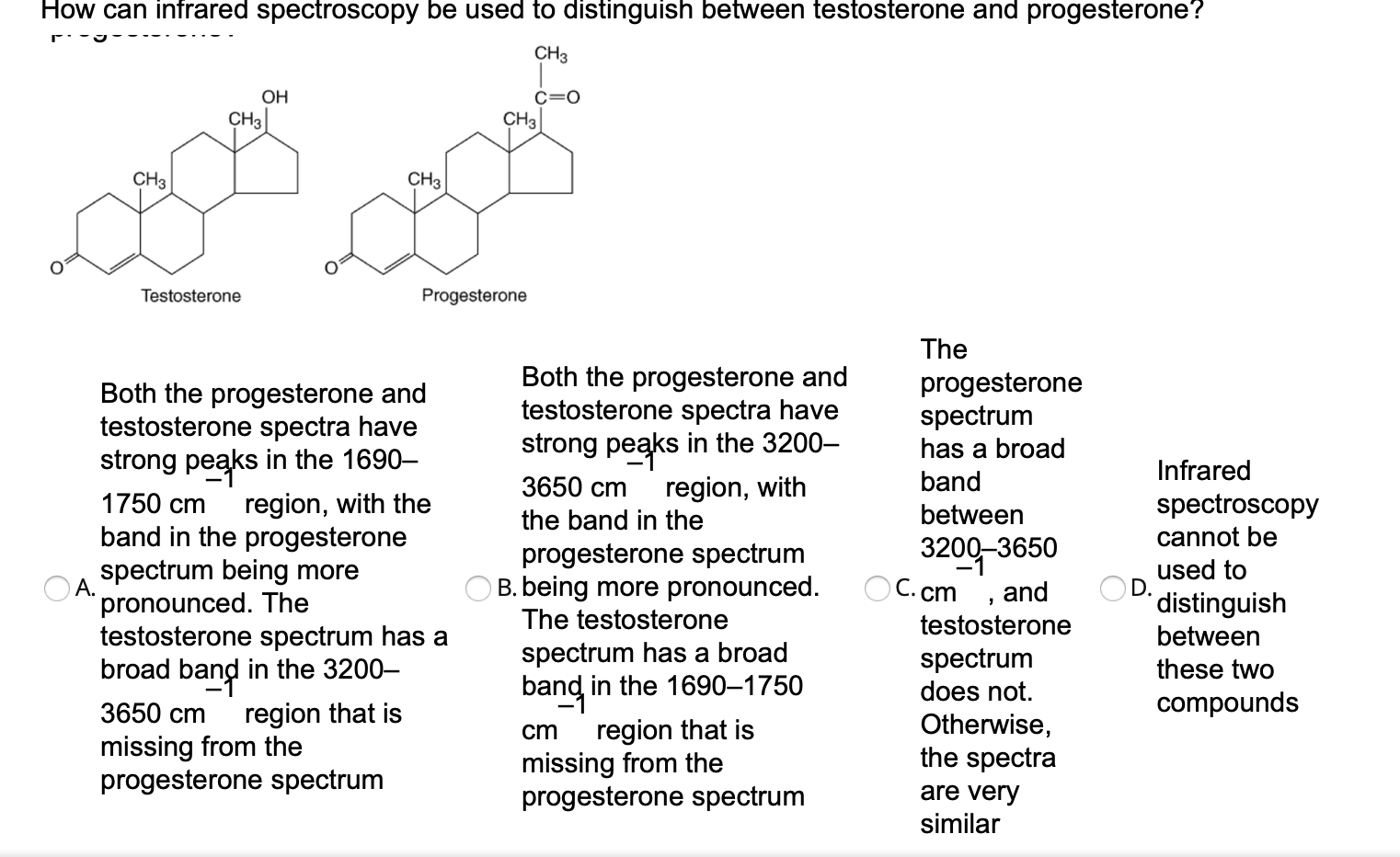 Solved How can infrared spectroscopy be used to distinguish | Chegg.com