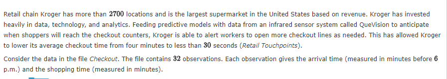 Retail chain Kroger has more than 2700 locations and | Chegg.com
