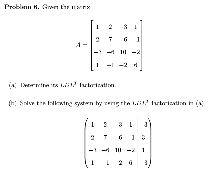 Solved Problem 6. ﻿Given the | Chegg.com