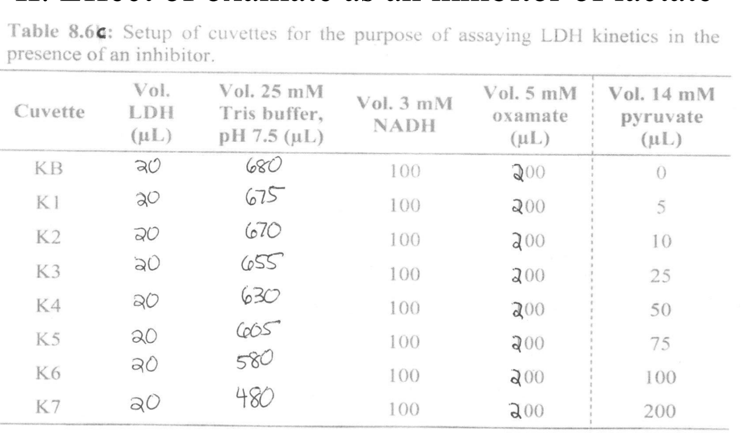 8. You were provided data obtained when 0.5 mM | Chegg.com