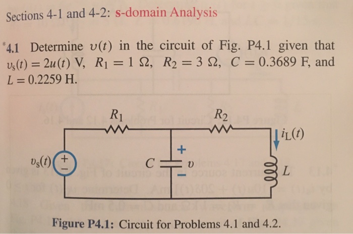 Solved Sections 4-1 and 4-2: s-domain Analysis 4.1 Determine | Chegg.com