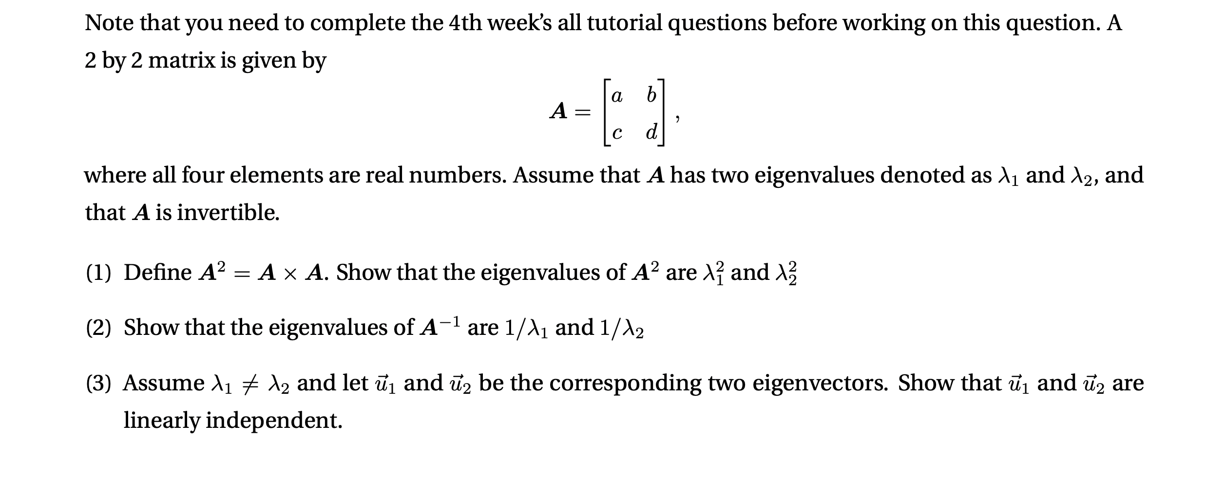Solved Note that you need to complete the 4 th week's all | Chegg.com