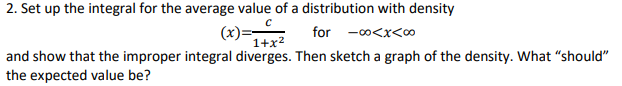 Solved 2. Set up the integral for the average value of a | Chegg.com