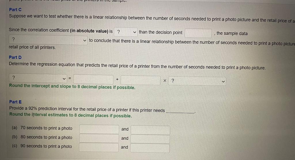 Solved Determine The Correlation Coefficient Of The Number