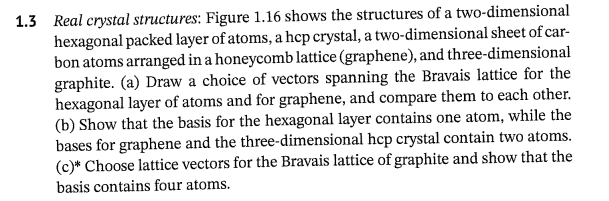 Solved 3 Real crystal structures: Figure 1.16 shows the | Chegg.com