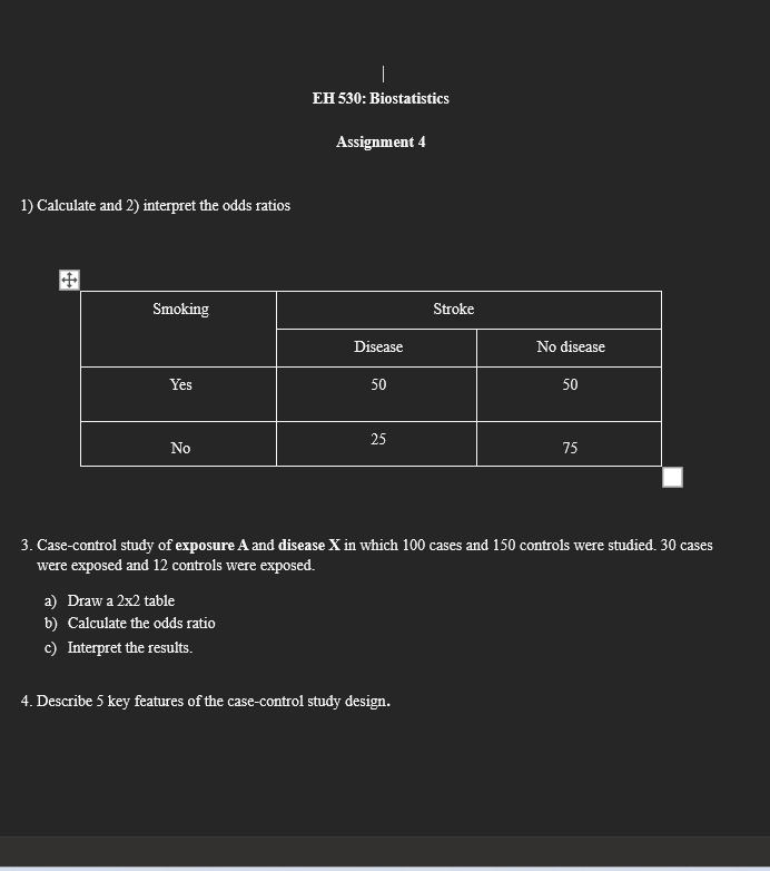 Calculate and 2) ﻿interpret the odds | Chegg.com