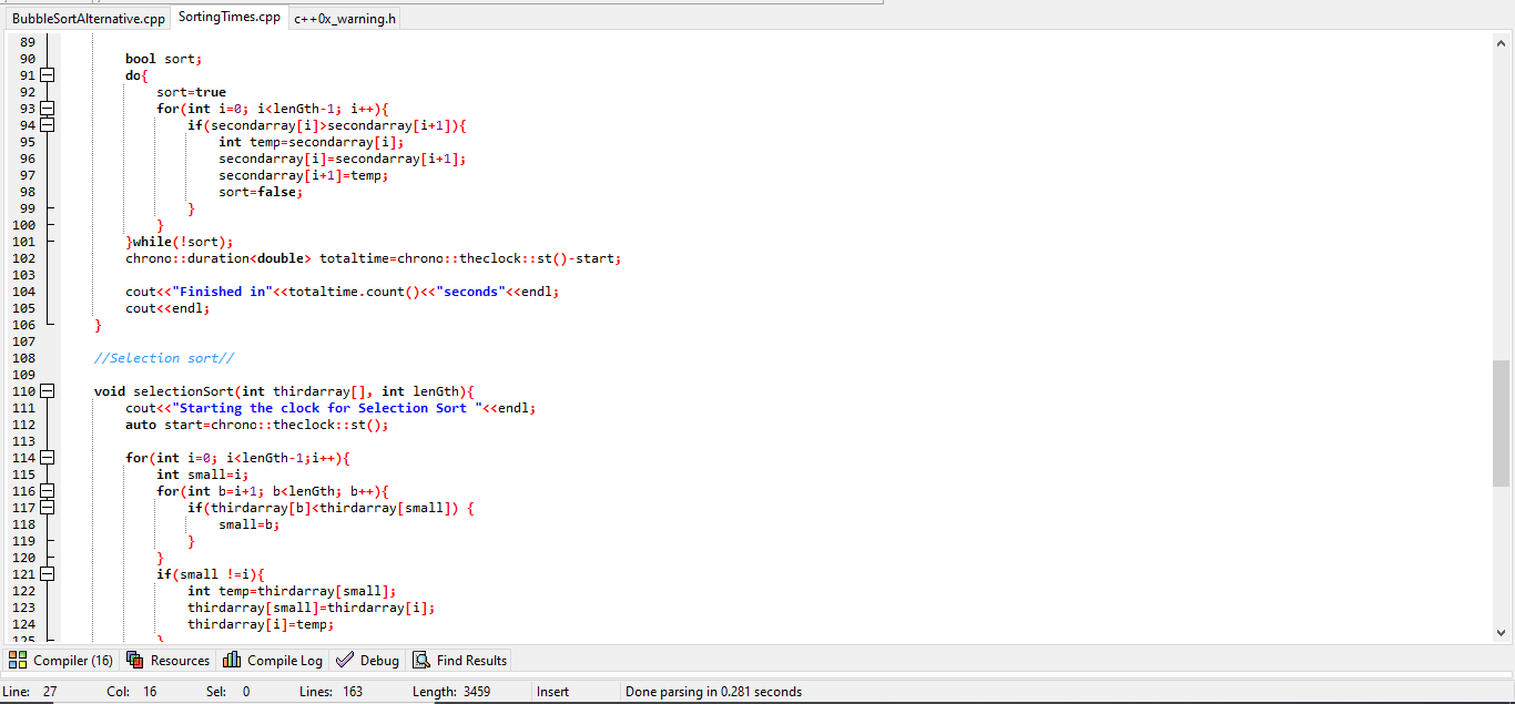Solved C++0x_warning.h BubbleSortAlternative.cpp Sorting | Chegg.com