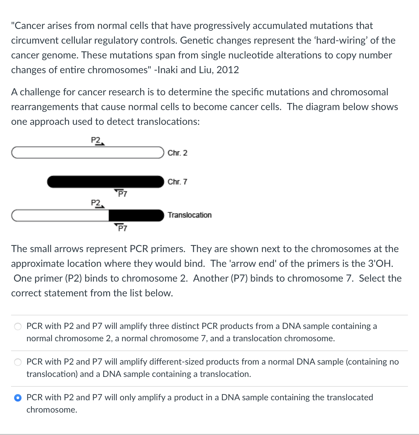 Solved "Cancer arises from normal cells that have | Chegg.com