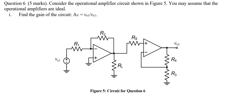 Solved Question 6 (5 marks). Consider the operational | Chegg.com