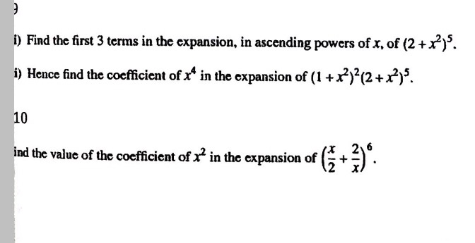 Solved )Find the first 3 terms in the expansion, in | Chegg.com