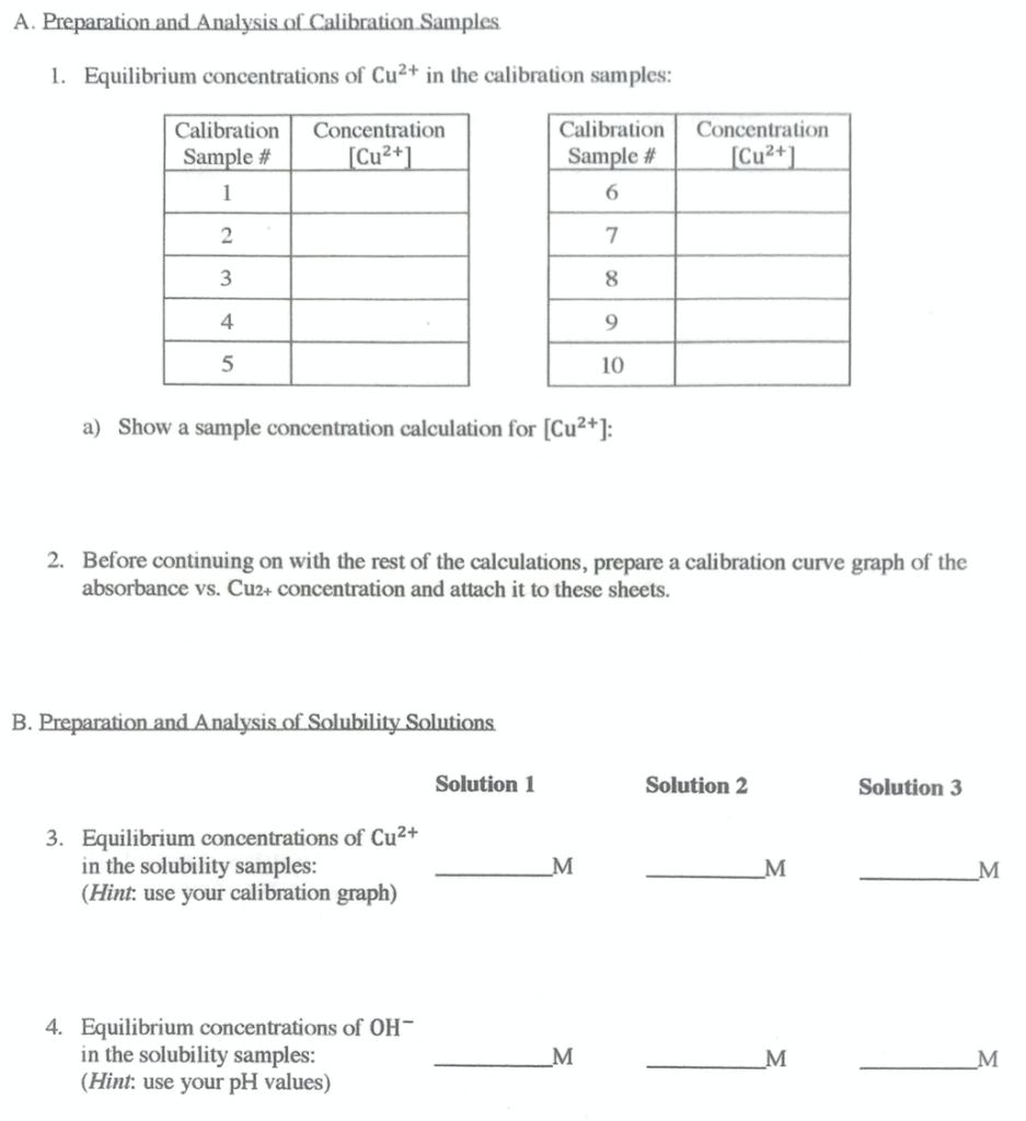 Experimental Data A. Preparation and Analysis of | Chegg.com