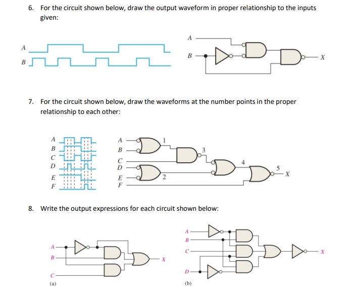 Solved 6. For the circuit shown below, draw the output | Chegg.com