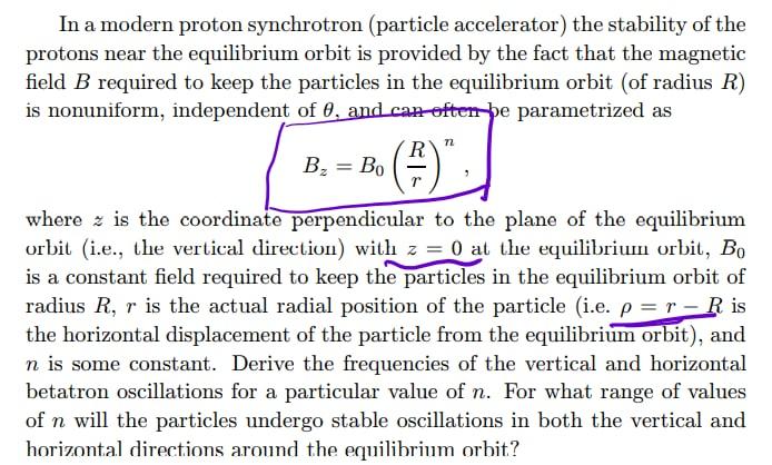 Solved In a modern proton synchrotron (particle accelerator) | Chegg.com