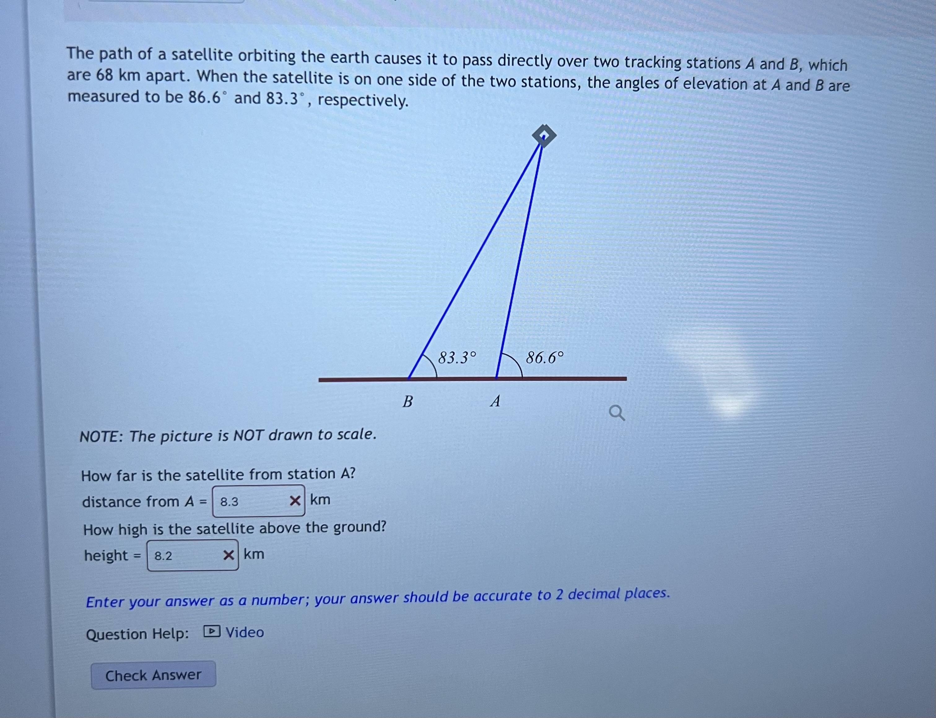 Solved The path of a satellite orbiting the earth causes it | Chegg.com