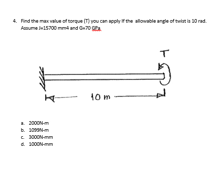 Solved 4. Find the max value of torque (T) you can apply If | Chegg.com