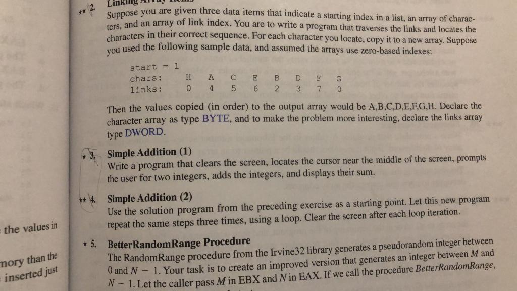 Solved Question 3 and 4, please!! Assembly language Write | Chegg.com
